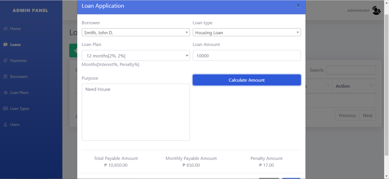 Loan Management System Oop In Php With Mysqlijquery Free Source Code Sourcecodester